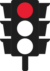 Set red yellow green traffic light icon Royalty Free Vector