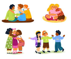 Group Cuddle Vector Images (over 250)