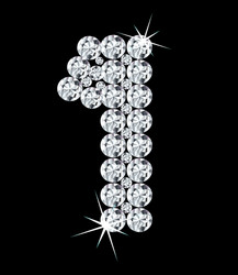 Golden figure with diamonds Royalty Free Vector Image