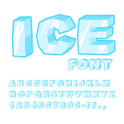 Letter j ice font icicles alphabet freeze Vector Image