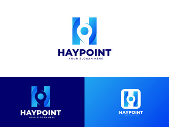 Letter g and point pin element logo set Royalty Free Vector