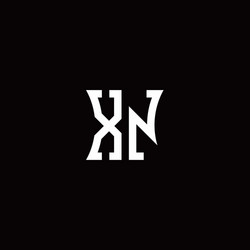 Xn monogram logo with sharped shape design Vector Image