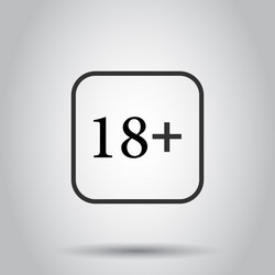 Under 18 sticker lable adults only 18 years Vector Image