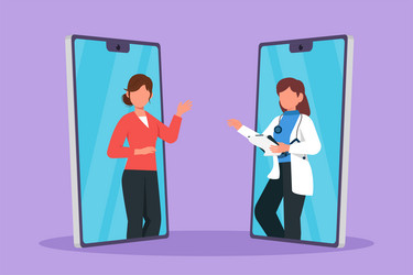 Cartoon flat style drawing female patient Vector Image