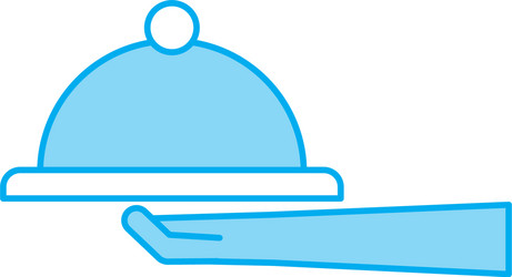 Tray server isolated icon Royalty Free Vector Image