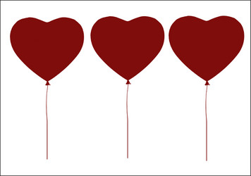 Red and pink balloons isolated on white Royalty Free Vector