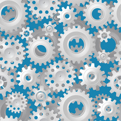 Seamless gears 3d mechanical background Royalty Free Vector