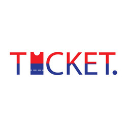 Ticket logo Royalty Free Vector Image - VectorStock