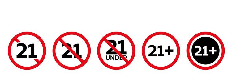 21 And Over Sign
