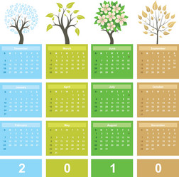2015 globe tree calendar Royalty Free Vector Image