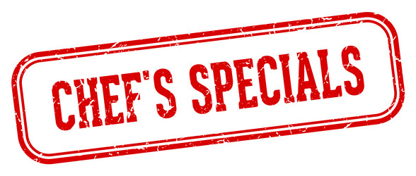 Chefs specials stamp rectangular Royalty Free Vector Image