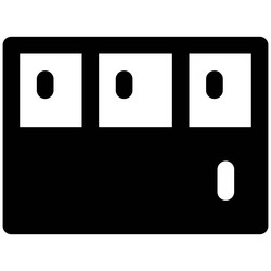 Enclosed shelves used for kitchen storage Vector Image