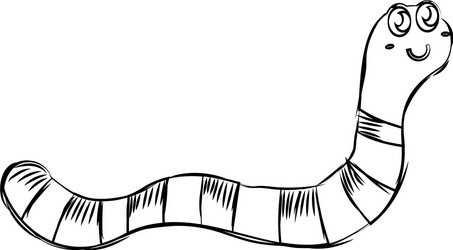 Cute worm cartoon Royalty Free Vector Image - VectorStock