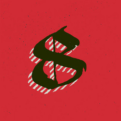 8 logo number eight medieval grunge gothic Vector Image