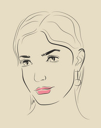 Woman face Royalty Free Vector Image - VectorStock