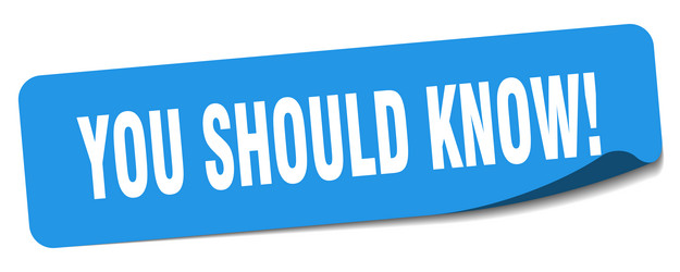 You should know sticker you should know label Vector Image