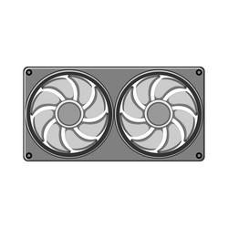System cooling fan pc cartoon Royalty Free Vector Image