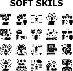 Soft skills icon set include creative elements Vector Image