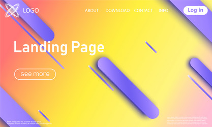 Website landing page material design Royalty Free Vector