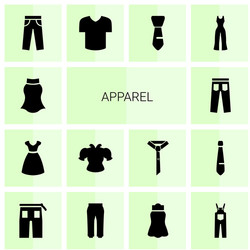Garment icons Royalty Free Vector Image - VectorStock
