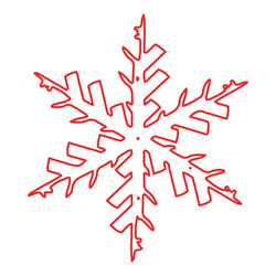 White snowflake from straight lines Royalty Free Vector