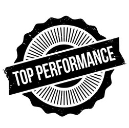 Top performance rubber stamp Royalty Free Vector Image