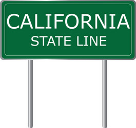Georgia state line green road sign us Royalty Free Vector