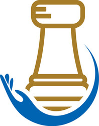 Care chess logo design creative Royalty Free Vector Image