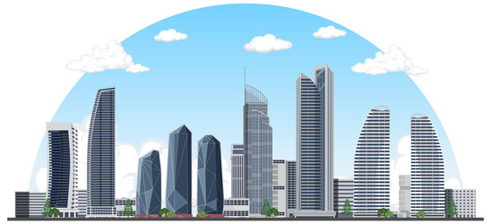 Gold coast australia building landmark Royalty Free Vector