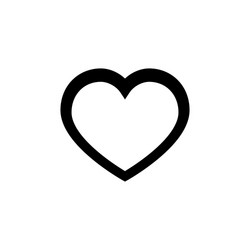 Heart line icon on white background Royalty Free Vector