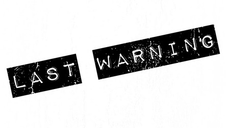Last warning rubber stamp Royalty Free Vector Image