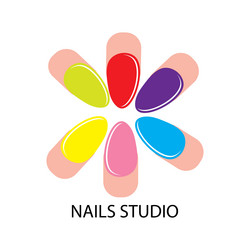 Nail studio logo Royalty Free Vector Image - VectorStock