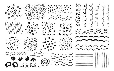 Round pattern doodle shapes abstract background Vector Image