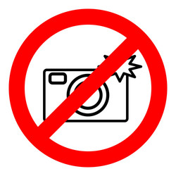 Sign prohibiting use of camera Royalty Free Vector Image