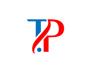 Simple modern tp logo initial letter Royalty Free Vector