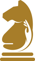 Care chess logo design creative Royalty Free Vector Image