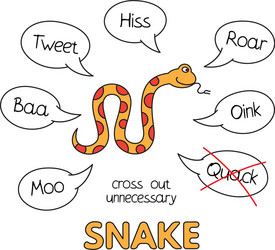 Cartoon snake counting game coloring book Vector Image