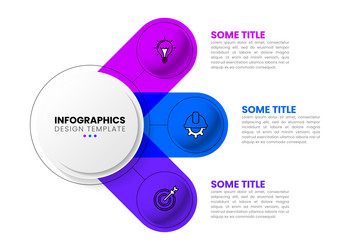 Infographic template 3 balls with icons and text Vector Image