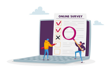Online test survey Royalty Free Vector Image - VectorStock