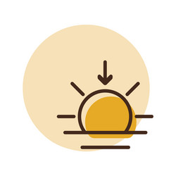 Weather flashcard for kids with cute sun Vector Image