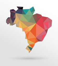 Landmark brazil map silhouette icon Royalty Free Vector