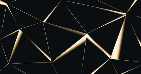 Black and gold abstract low poly background Vector Image