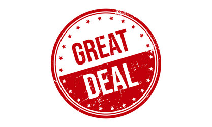 Great deal rubber stamp seal Royalty Free Vector Image
