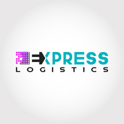 Logistic logo design express delivery Royalty Free Vector