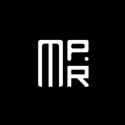 Mpr letter logo design mpr simple and modern logo Vector Image