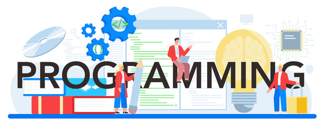 Programmer Concept Idea Of Coding Testing Vector Image