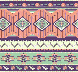 Aztecs seamless pattern on hot color Royalty Free Vector