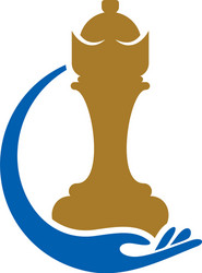 Care chess logo design creative Royalty Free Vector Image