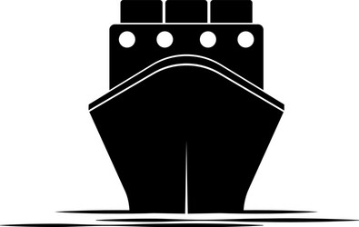 Front view a boat Royalty Free Vector Image - VectorStock