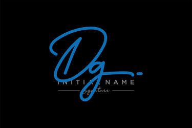 Initial dg signature logo template hand drawn Vector Image